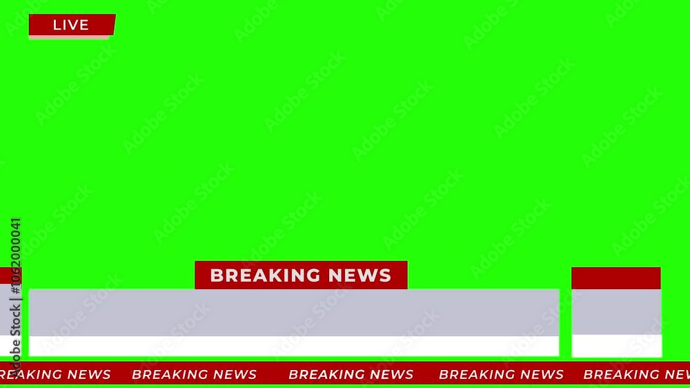 Breaking News - Lower third live breaking news background green screen ...
