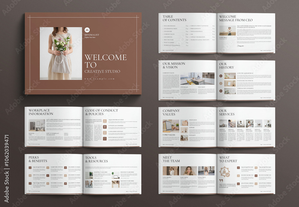 Welcome Guide Template Magazine Design Layout Landscape Stock Template ...