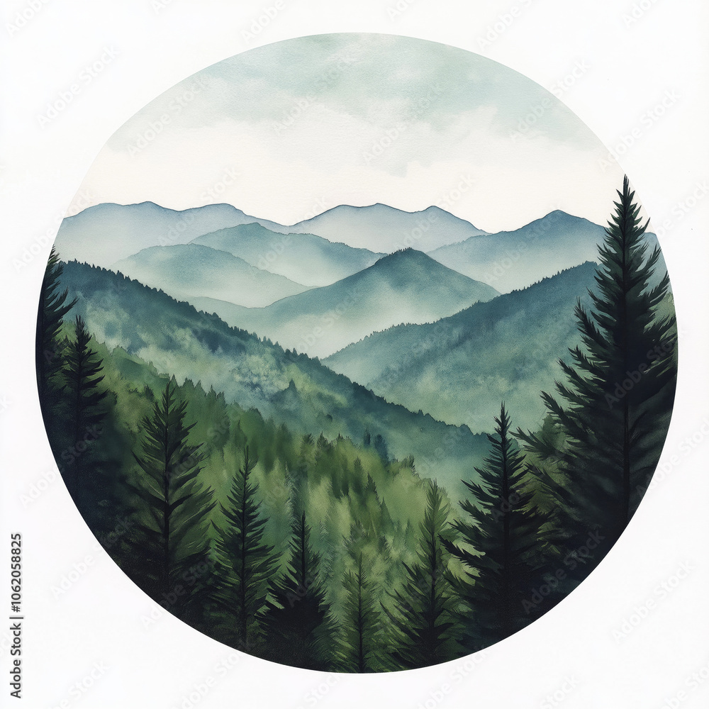 Great Smoky Mountains. Great Smoky Mountains hand-drawn comic ...