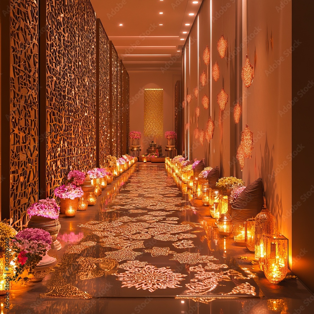 design A Diwali party E- invite / invitation card with the theme , SAFFRON & SPARKLES , where ...