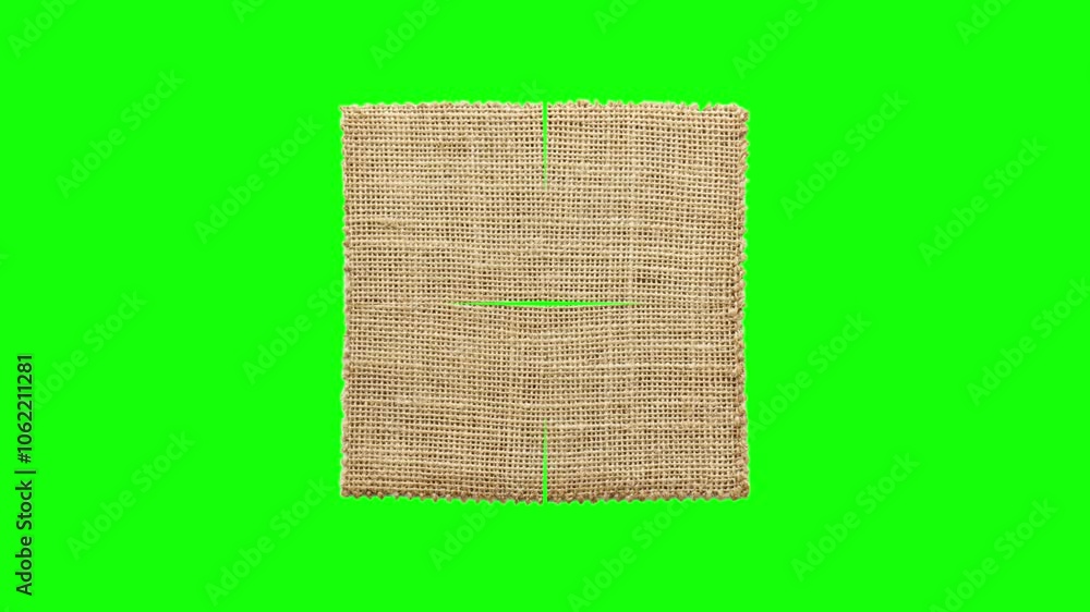 Wooden shape green screen animation motion graphic with chroma key clip ...