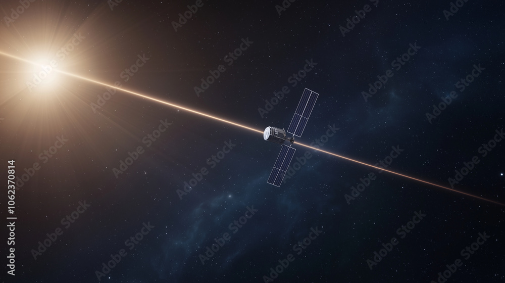 The satellite's light beams map unknown regions in the vastness of ...
