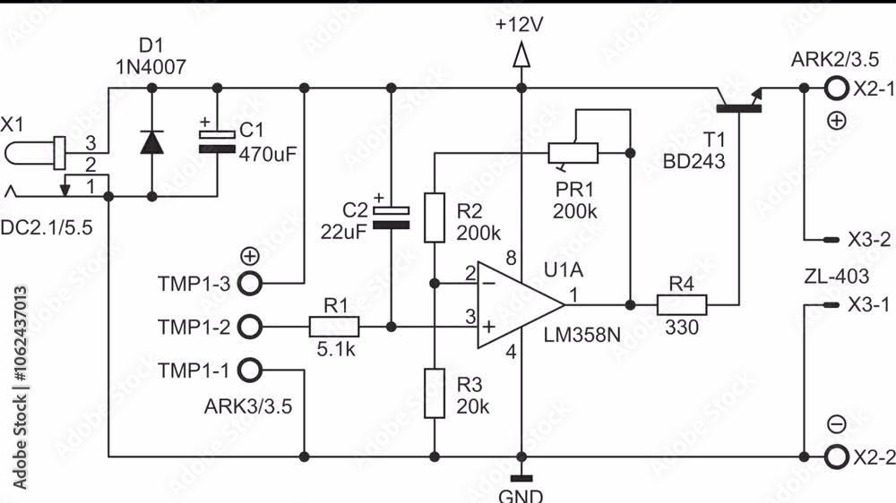 Schematic diagram of electronic device on sheet of paper. Video ...