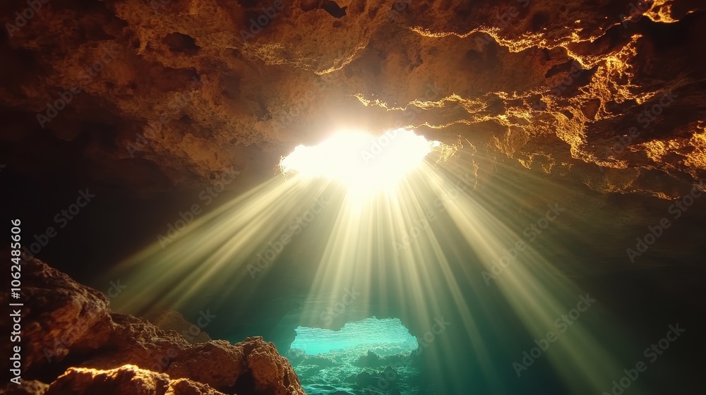 Fotografija, Poster Striking beams of radiant sunlight illuminate the ...