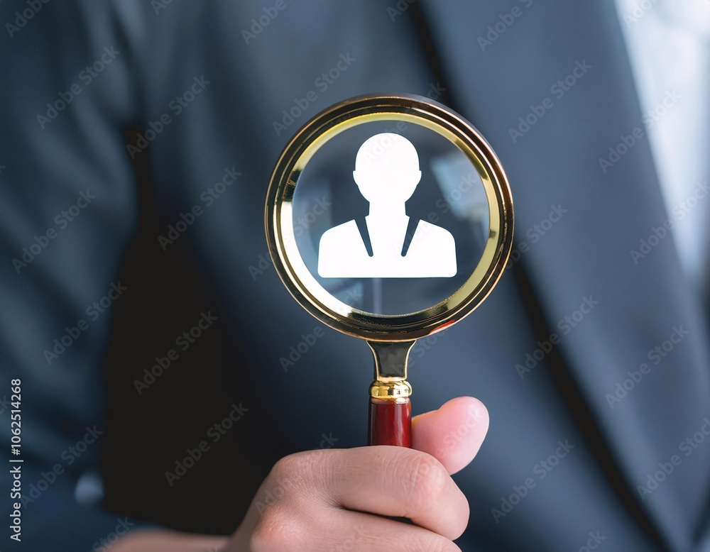 magnifying glass, employee search and selection process for human ...