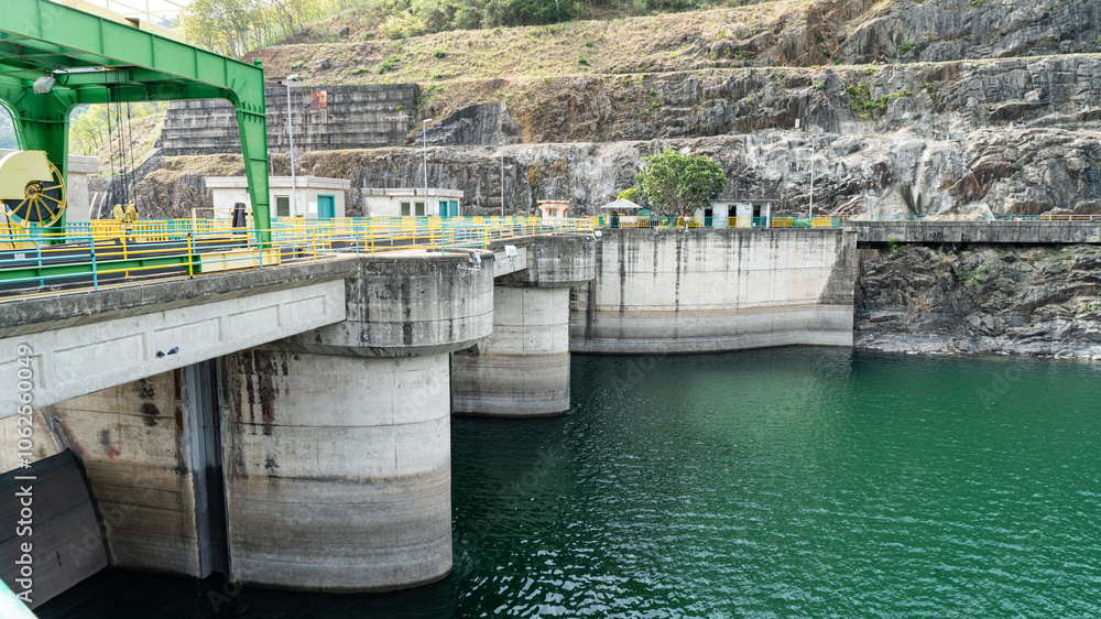 Water gate of dam in Hydropower Plant Stock Photo | Adobe Stock