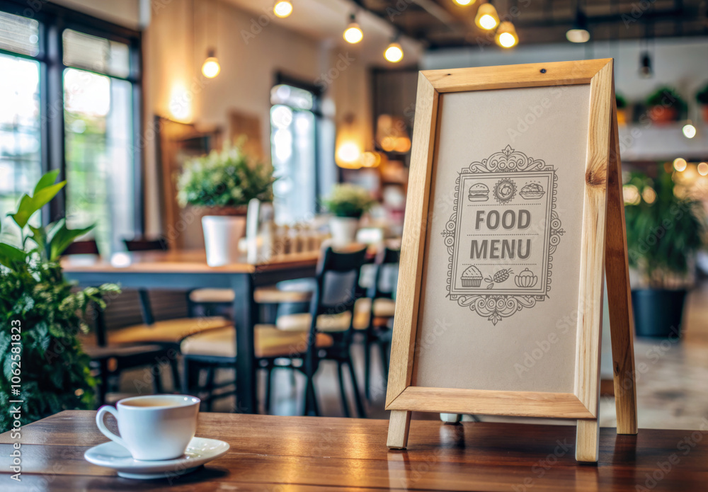 Brown Paper Menu Mockup Template with Gen AI Stock Template | Adobe Stock