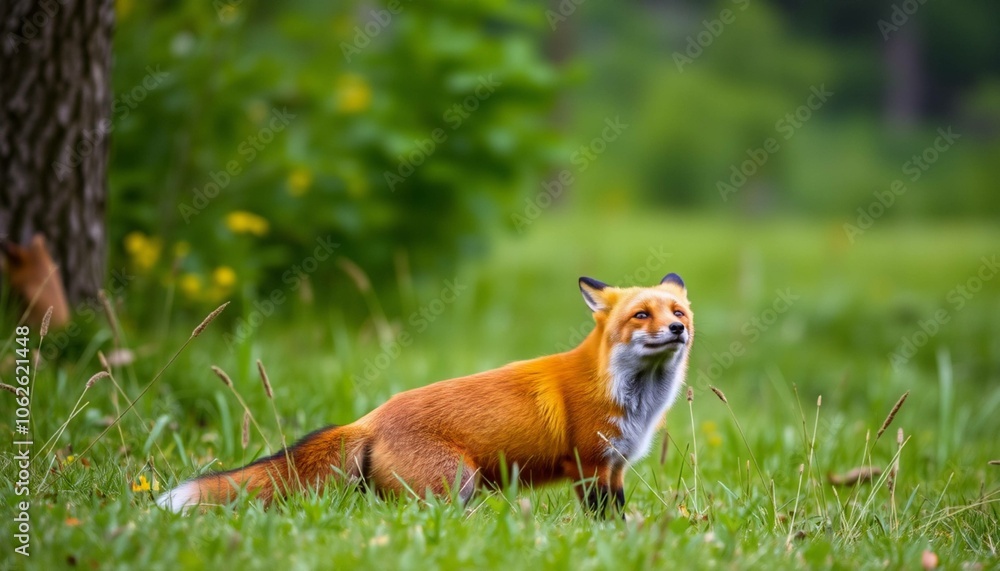 Fotografía red fox vulpes Red Fox hunting, Vulpes vulpes, wildlife ...