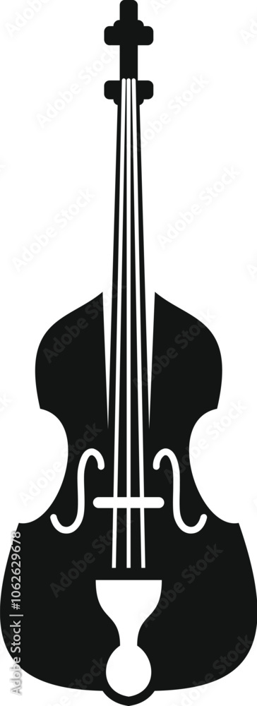 Simple yet elegant, black cello silhouette evokes the rich sounds and ...