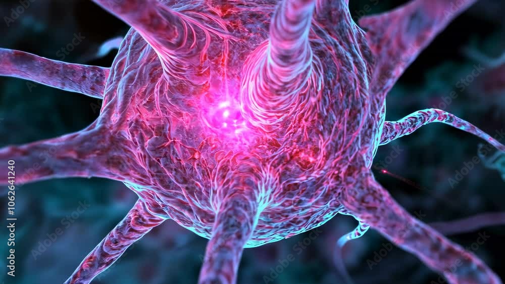 Microscopic View of a Neuron Cell, nerve cell, brain cell, nervous ...