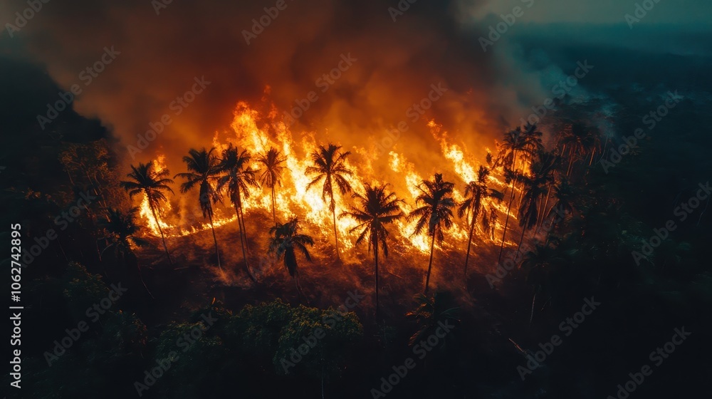 Amazon rainforest fire forest destruction deforestation ecological ...