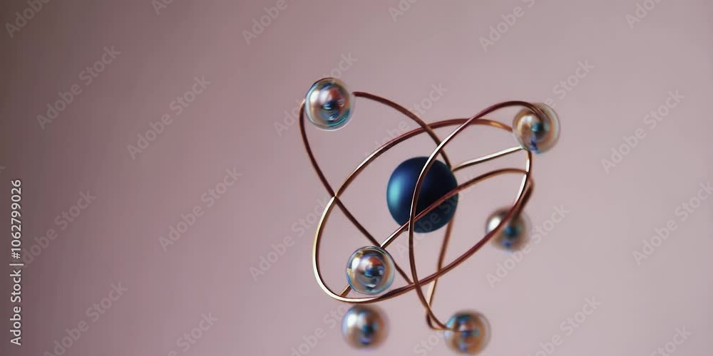 3D Model of Atomic Structure with Protons, Neutrons, and Electrons, 3D ...