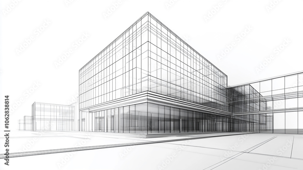 Draw sketch architecture An architectural drawing of a city building ...