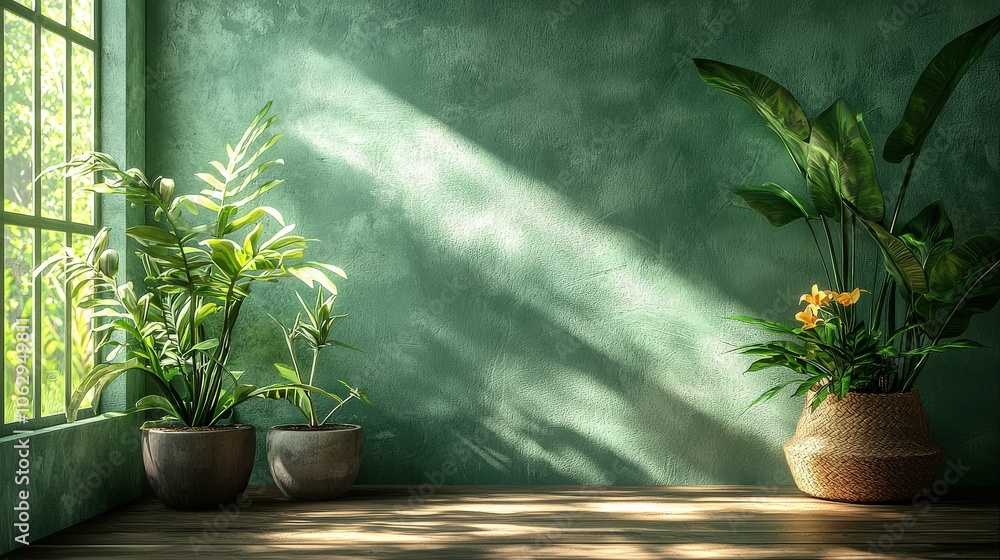 Deep matte green texture with a subtle, organic feel, creating a ...