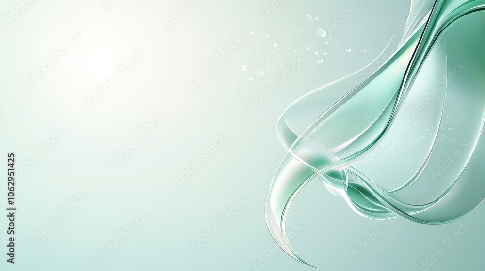 Subtle green abstract background with ample space, ideal for overlaying ...