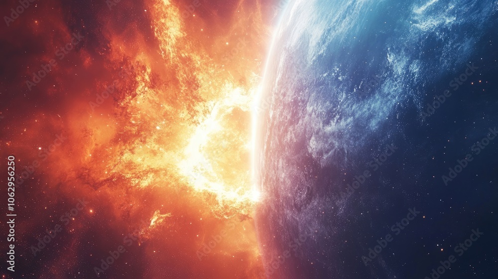 Astrophysical forces collide in a dramatic cosmic battle of titans ...