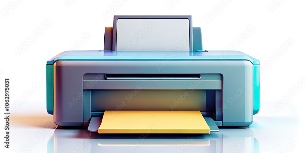 Professional Portrait Photography of a Modern Printer Icon with Clean ...