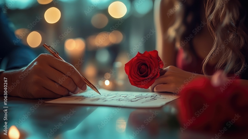 Heartfelt Love Letter Expressing Deep Affection and Romance A hand ...