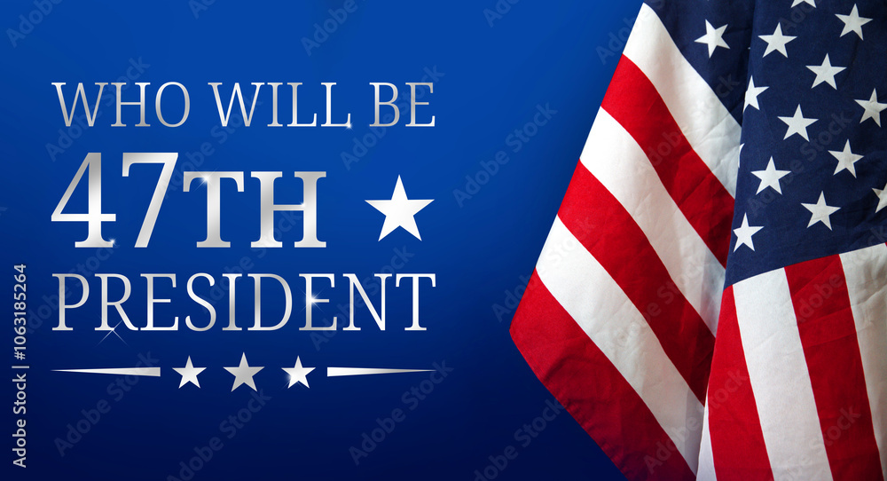 Presidential election concept design with typography saying who will be ...