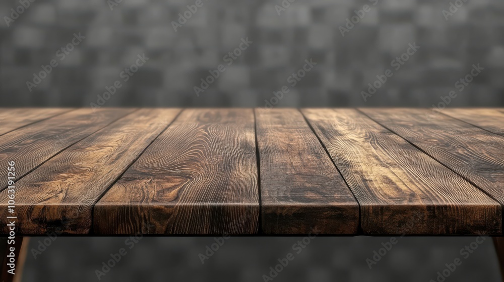 Creating a blank wood table mockup using a dark brown, empty wooden ...