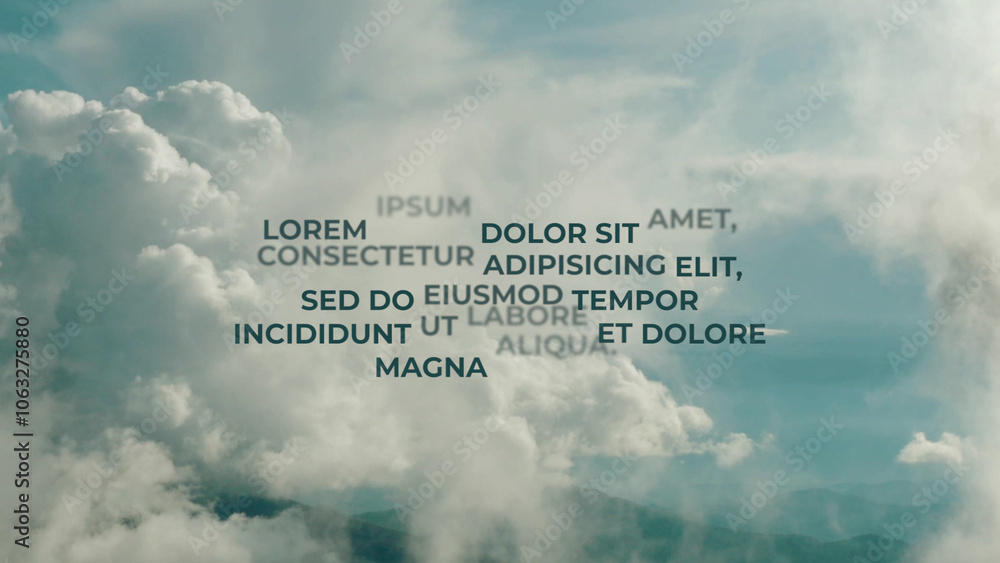 Raindrops Words Vertical Text Position Animation Preset Stock Template ...