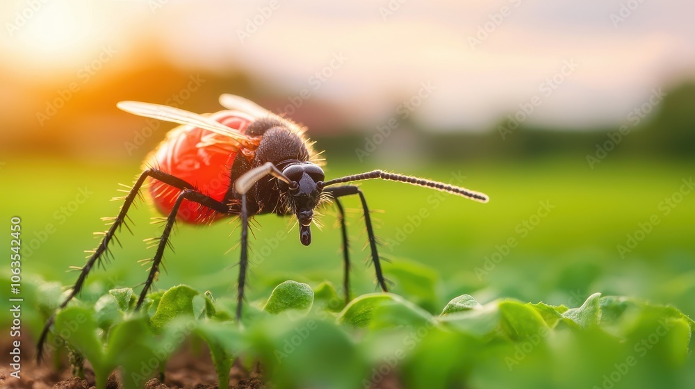 Farmer using natural predators to manage pests on an eco-friendly rural ...
