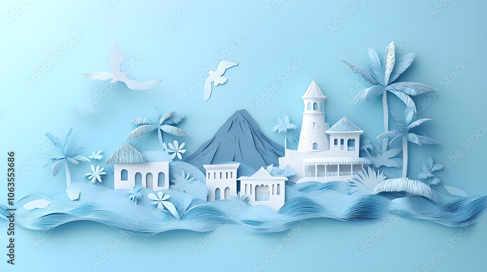 Papercut design for Saint Lucia National Day highlighting famous ...