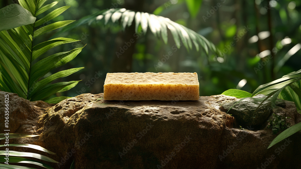 Natural Sponge in Lush Jungle: A rustic, earthy, and organic sponge ...