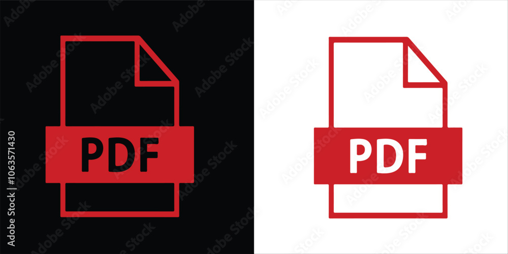 Downloadable PDF icon vector – clean, modern design for document ...