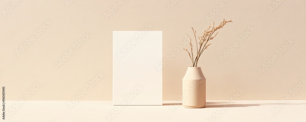 Simple folded paper program for a ceremony, featuring soft colors for a ...