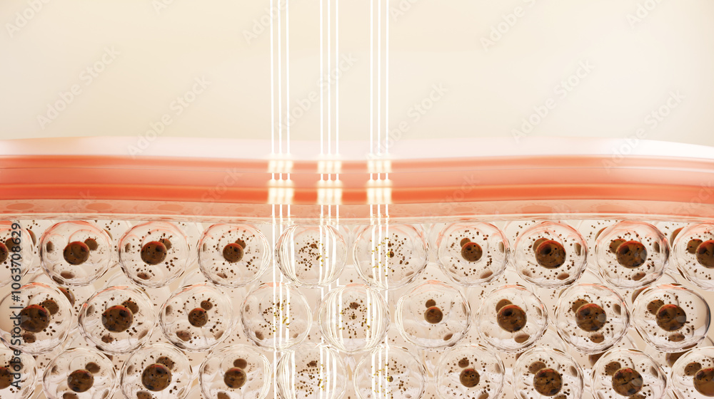 laser or serum vitamin through the skin layer for repair wrinkles and ...