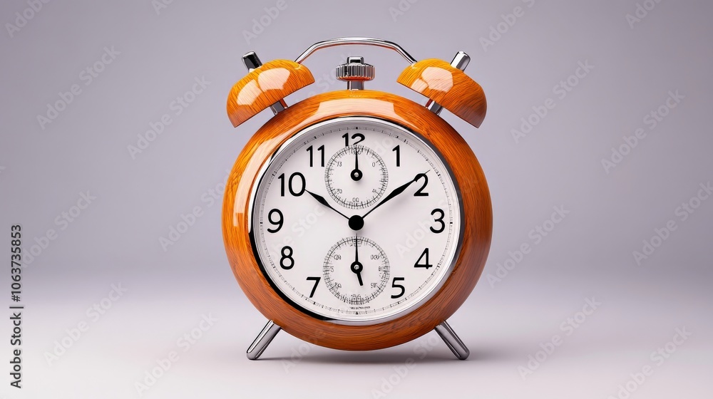 Vintage Orange Alarm Clock: A classic orange alarm clock, a timeless ...