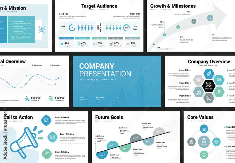 Company Profile Presentation Template Design Layout Stock Template ...