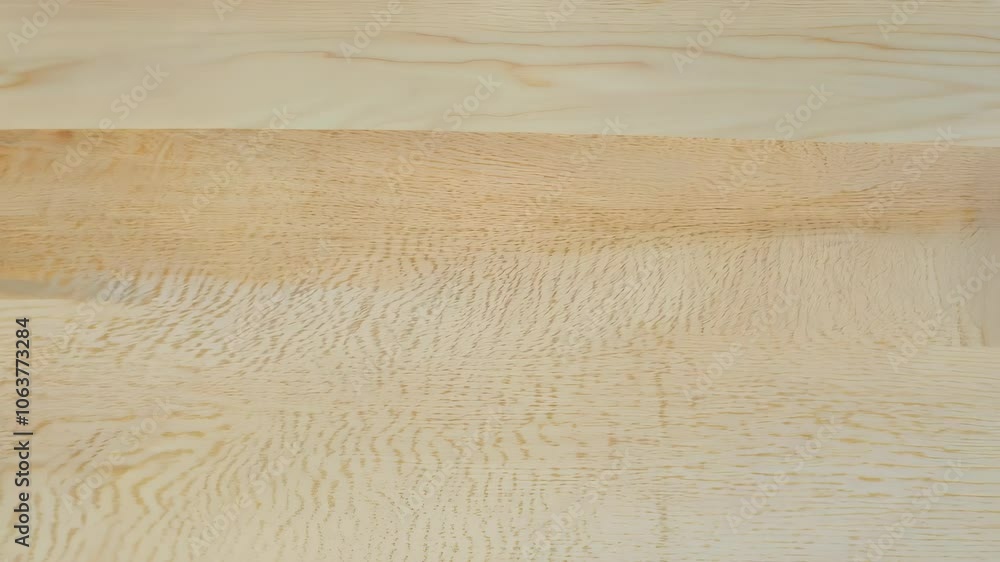 Flat lay of light maple laminated wood with smooth texture and glossy ...