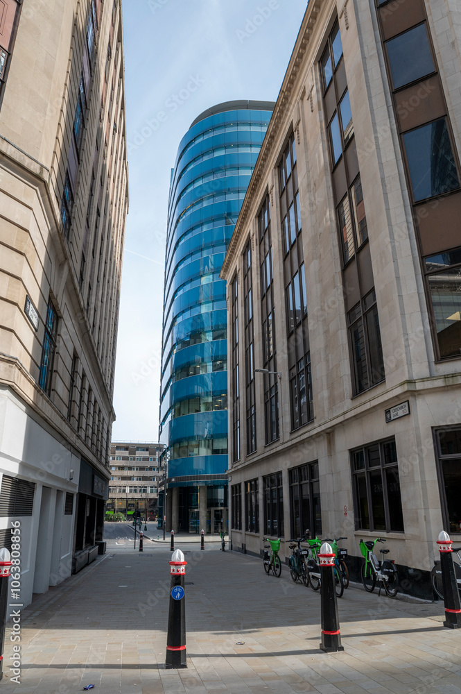 London skyline, office buildings in the city financial business ...