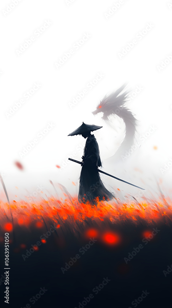 minimalistic illusration from a 1985 Japanese manga about a dark ...