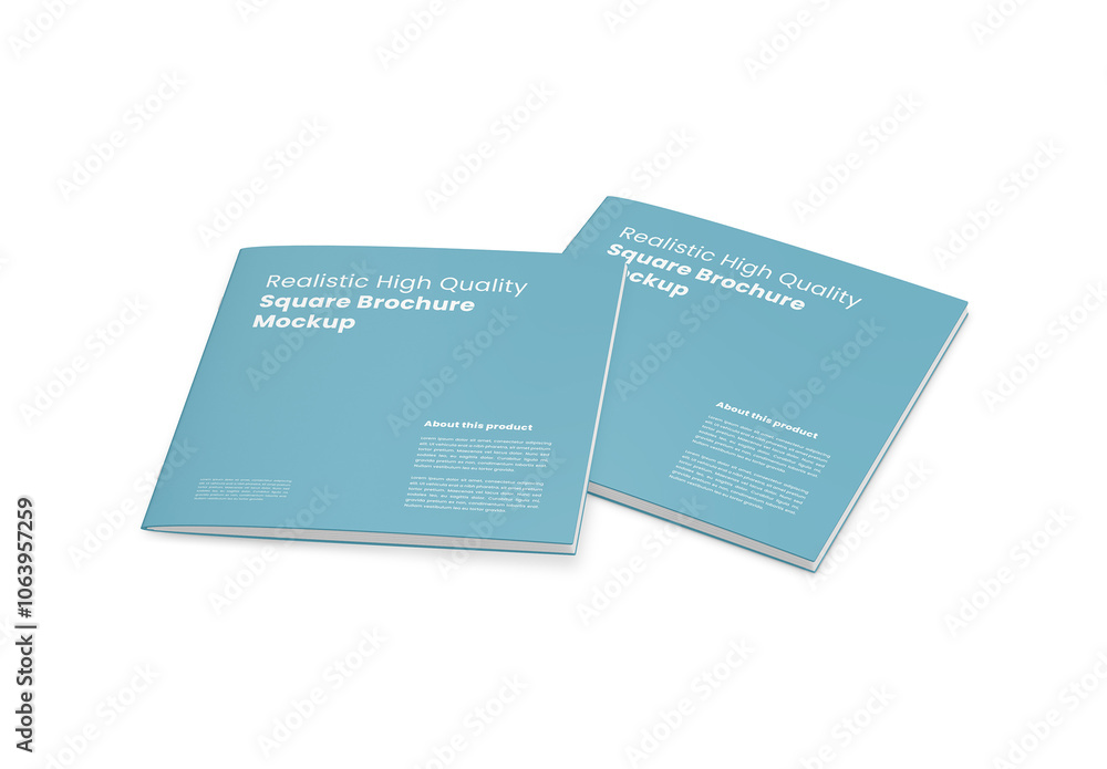 Square Brochure Cover Mockup 04 Stock Template | Adobe Stock