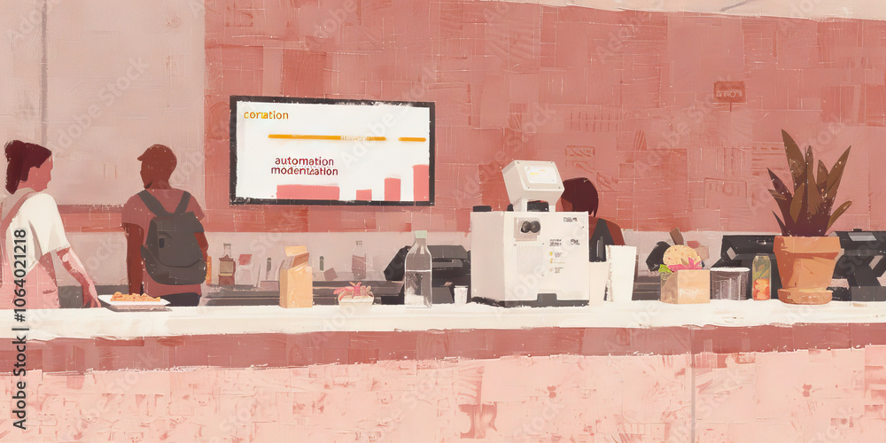 Texas Taco Tech Takeover: A bustling taco stand, with a futuristic taco ...