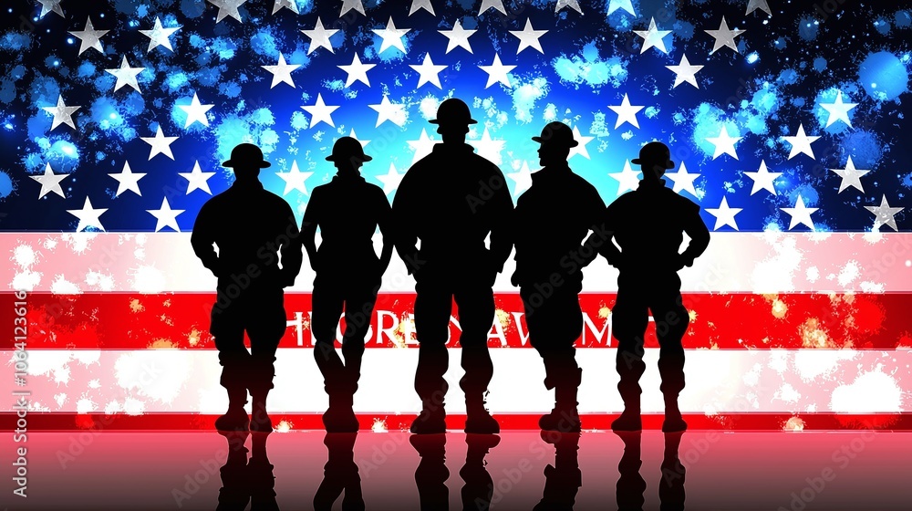 Honor our heroes celebrate veterans day with a bold and vibrant ...