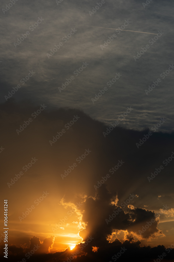 Sun dramatic light. Sunset sky dramatic sunset clouds and sunset ...