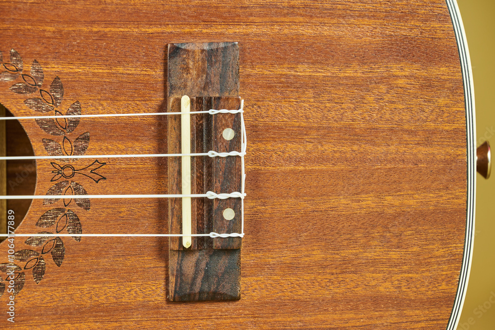 Ukulele. Hawaiian instrument that resembles a guitar but smaller in ...