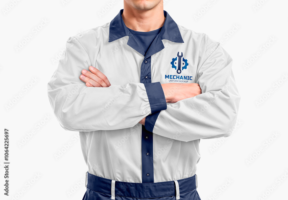Uniform Mechanic Mockup Stock Template | Adobe Stock