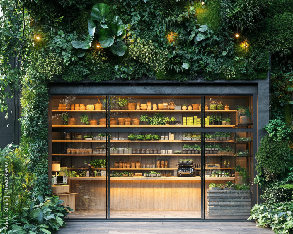 modern digital storefront showcasing eco friendly products surrounded ...