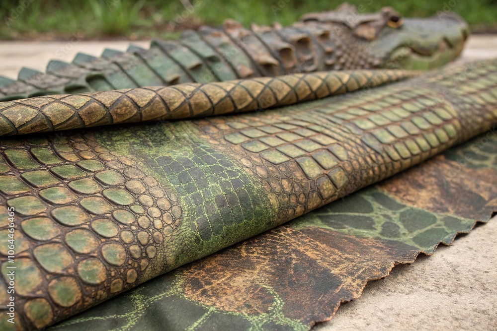 an alligator's skin is depicted in a seamless fabric with a mottled ...
