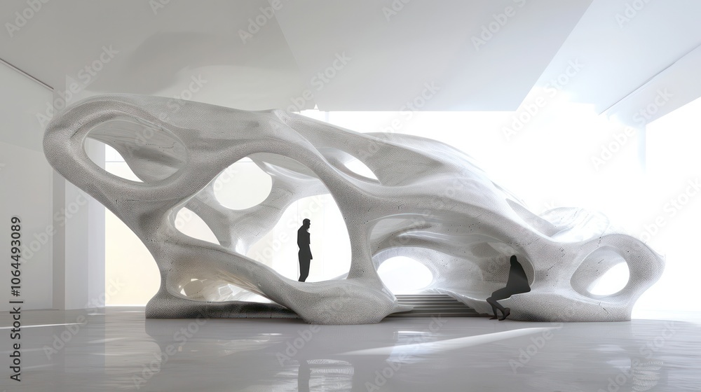Multiracial architects and designers using algorithmic design to create ...