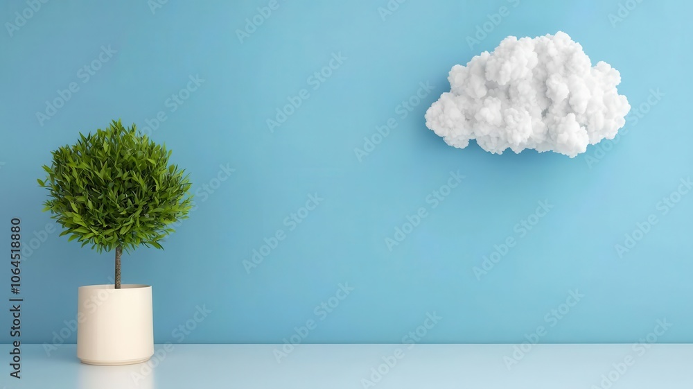 Virtual desktop environment with cloud integration, showcasing seamless ...