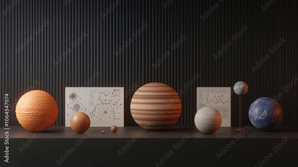 Astronomy Fair Booth featuring planet models, star charts, and space ...