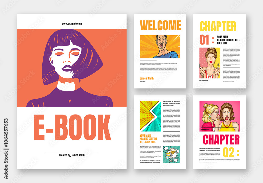 Minimal E-Book Layout Stock Template | Adobe Stock