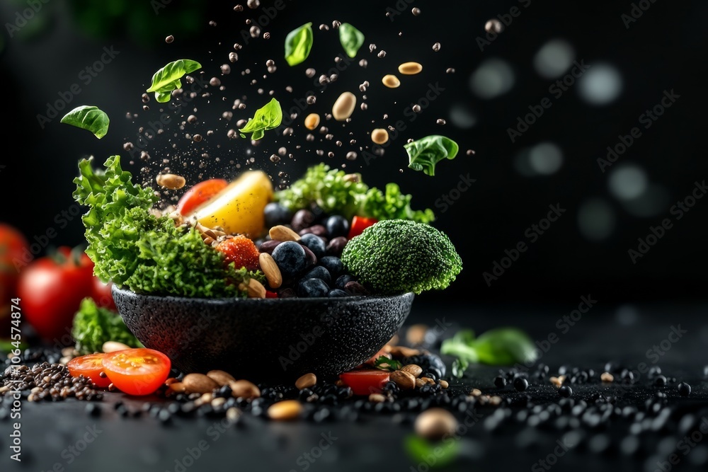 Holographic display of fat-burning foods with nutrient breakdown and ...