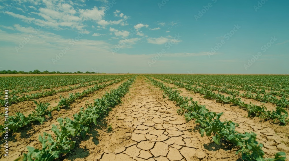 Environmental issue of climate change problem desertification of once ...